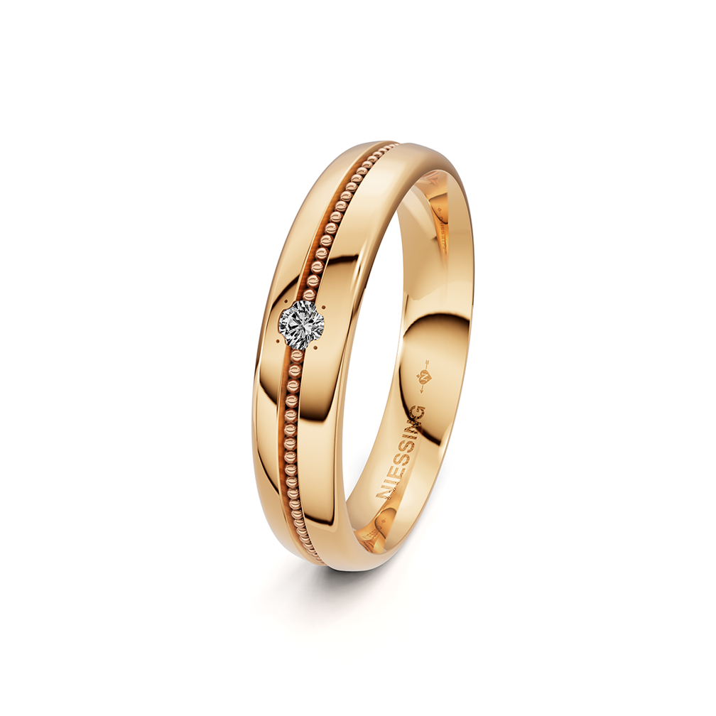 Niessing Art Déco mittig bicolor | 4 | 1,8 | 1,8 | 1 | Au 750 | Fine Rose | Au 750 | Classic Red ...