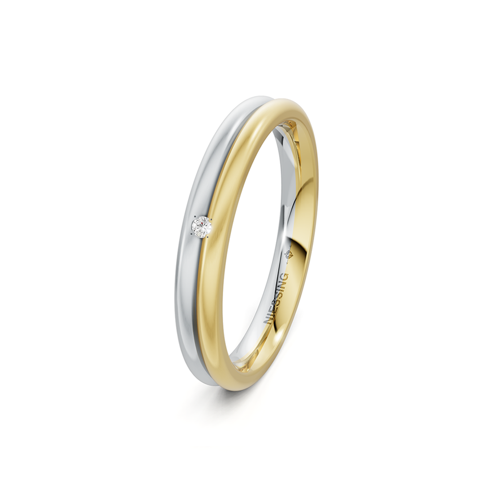 Niessing Duo | 1 | Classic Yellow | Pt 950 | Platinum | Satin | 1 ...