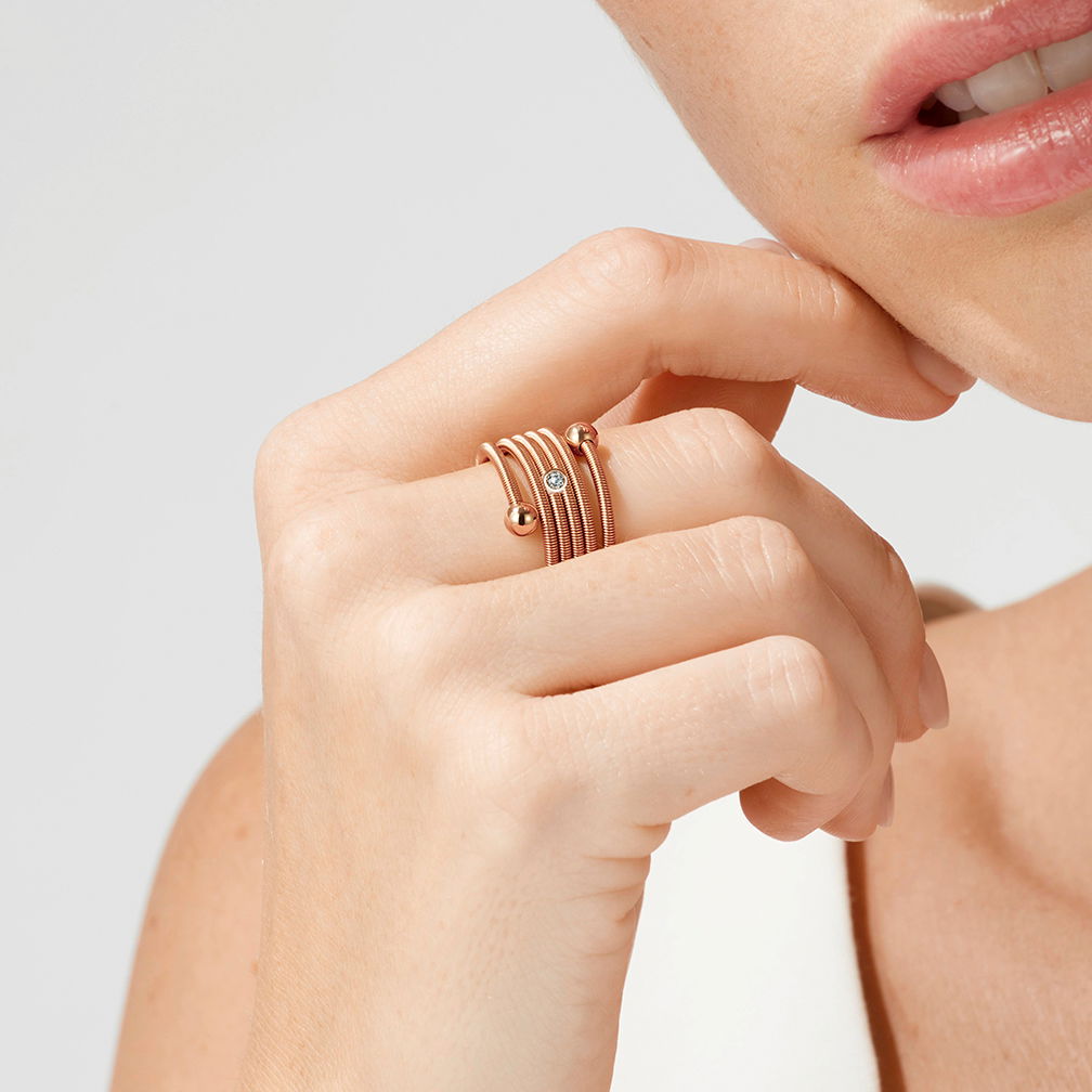 Niessing Colette C Embrace ring 5 windings with setting